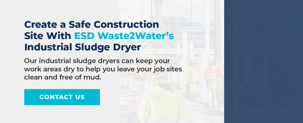 How to Deal with Mud on a Construction Site | ESD Waste2Water